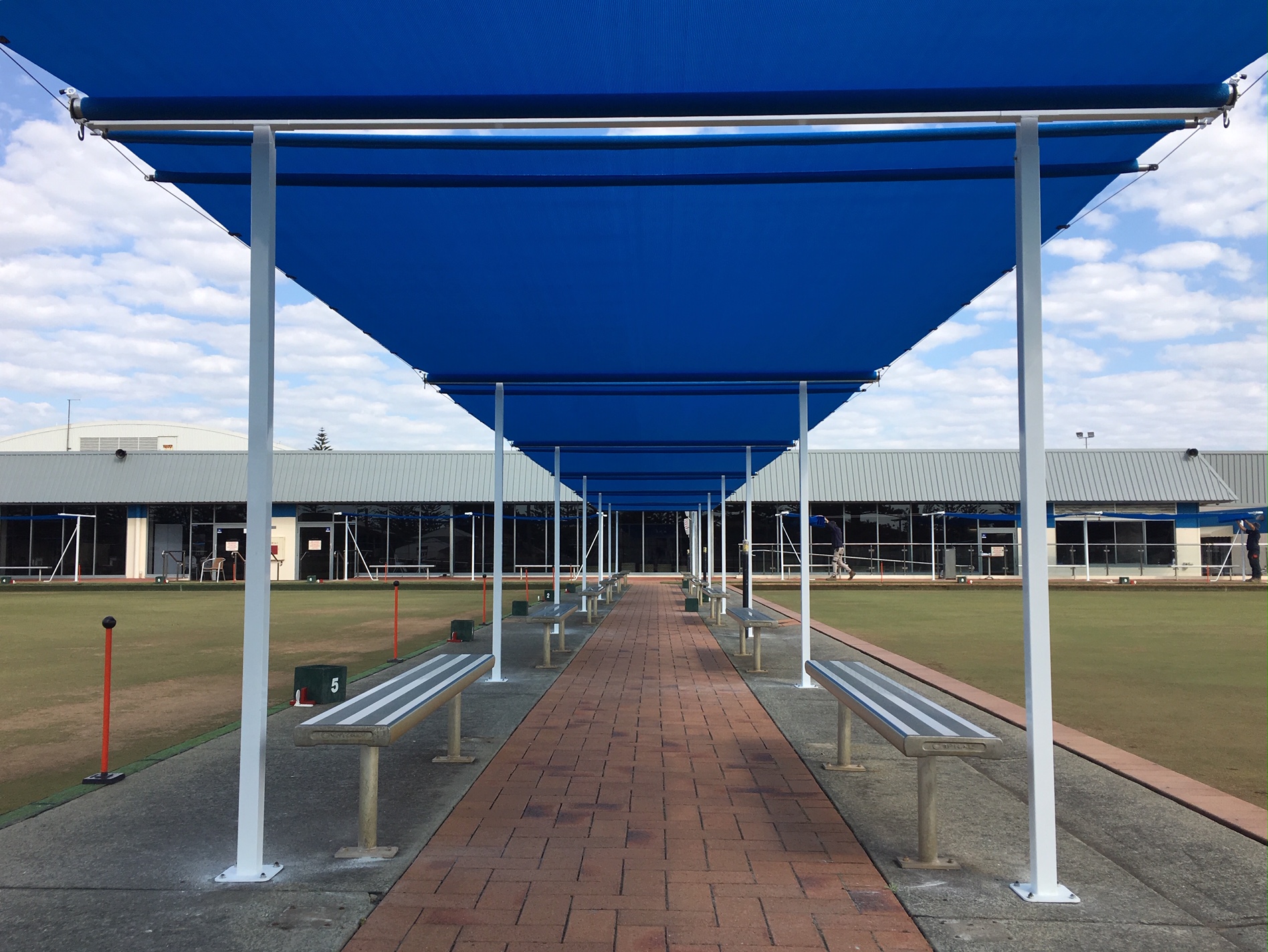 Tuncurry Bowling Club | Shadex | Retractable Sun Shade Sail ...